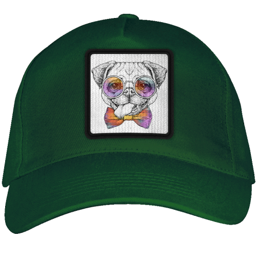 Gorra adulto con parche Pug Hipster, comprar online